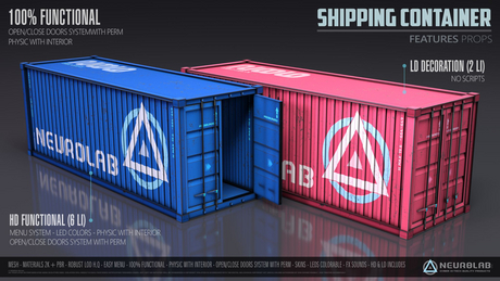 Second Life Marketplace - *FREE* SHIPPING CONTAINERS (BRAND) +PBR ...